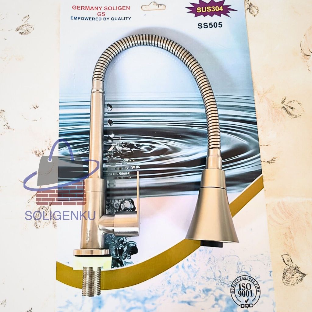 Jual Kran Angsa Fleksibel Soligen Stainless SS505 Keran Bak Cuci Piring ...
