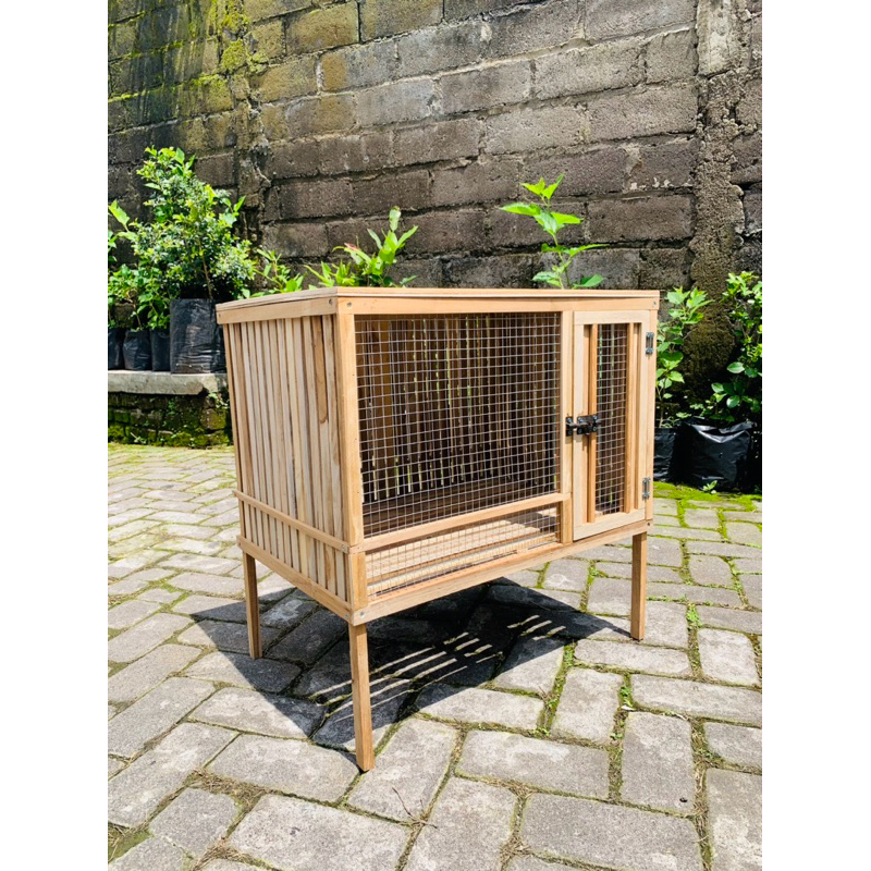 Jual Kandang kayu jati anak ayam/kelinci/marmut minimalis! | Shopee ...