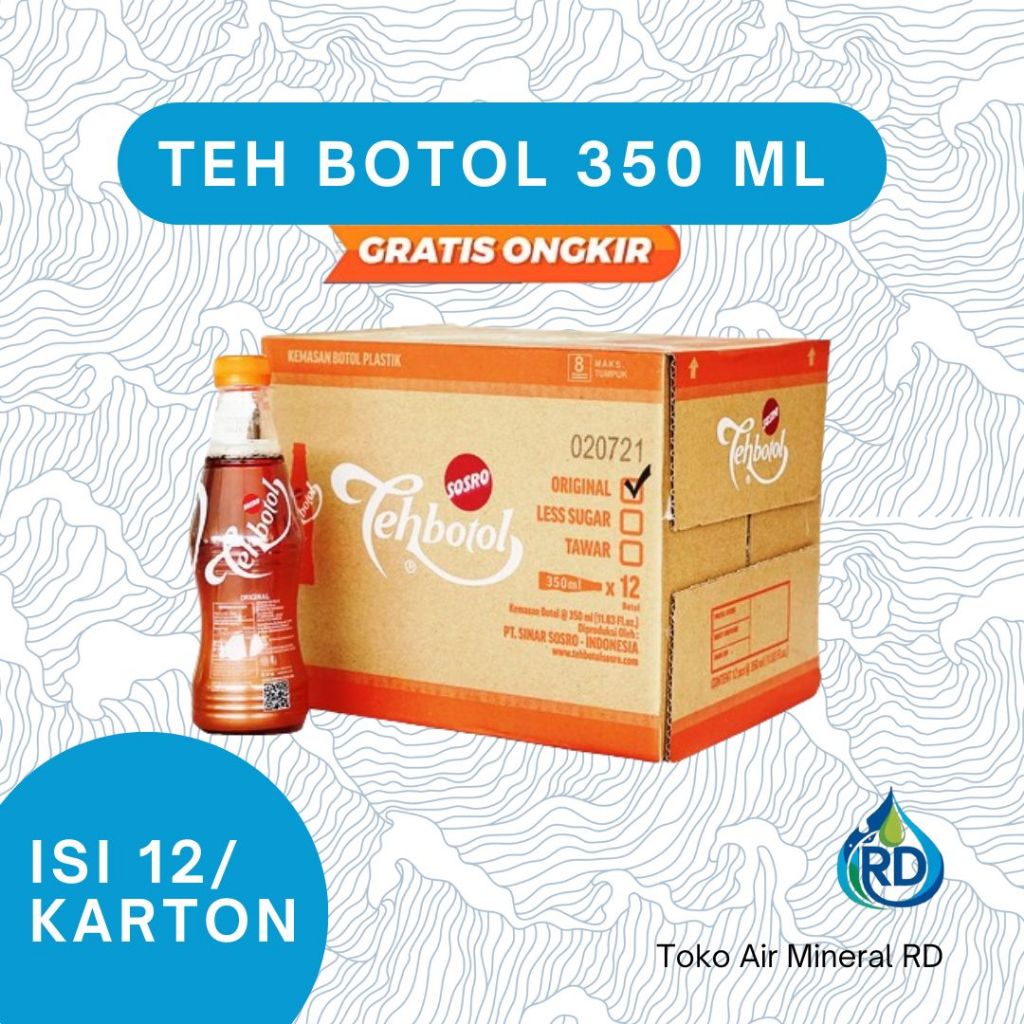 Jual RD - TEH BOTOL SOSRO 350 ML - Minuman Kemasan Manis | Shopee Indonesia
