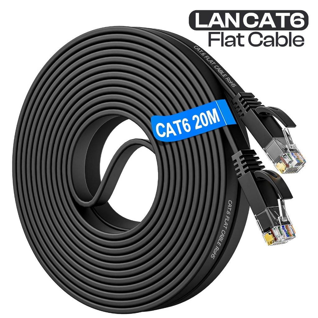 Jual Suksestech Kabel Lan Indoor Cat6 Flat Cable RJ45 UTP Ethernet ...