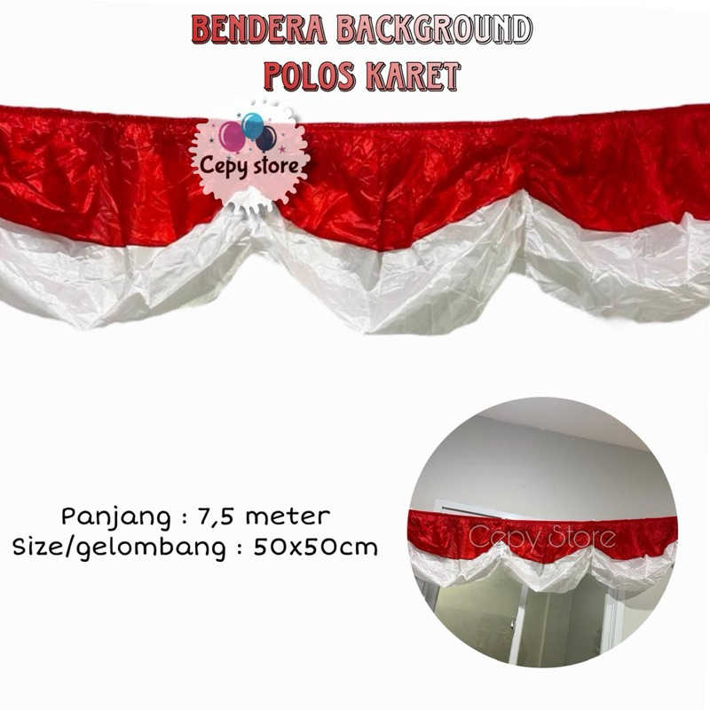 Jual Bendera Background Merah Putih Polos Karet / Bendera HUT RI | Shopee Indonesia