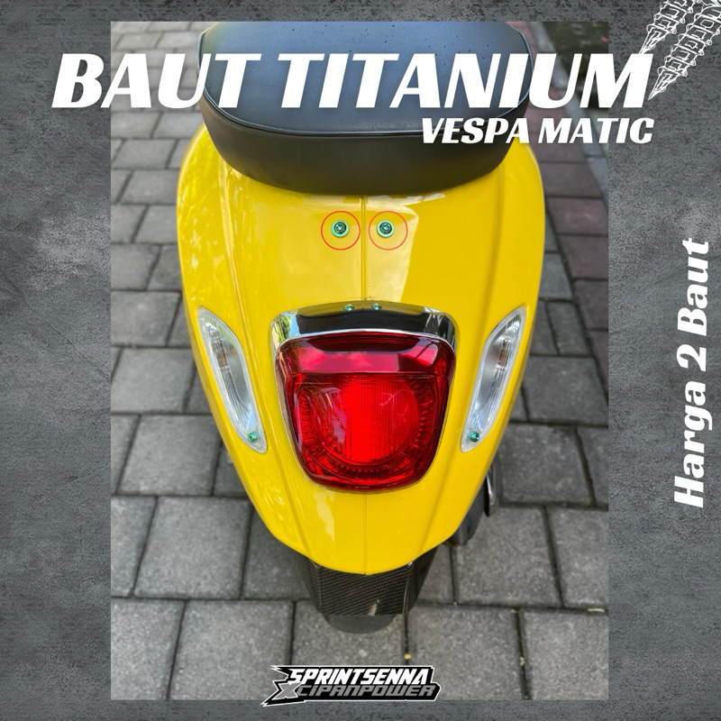 Jual Baut Titanium Behel Vespa Matic | Shopee Indonesia