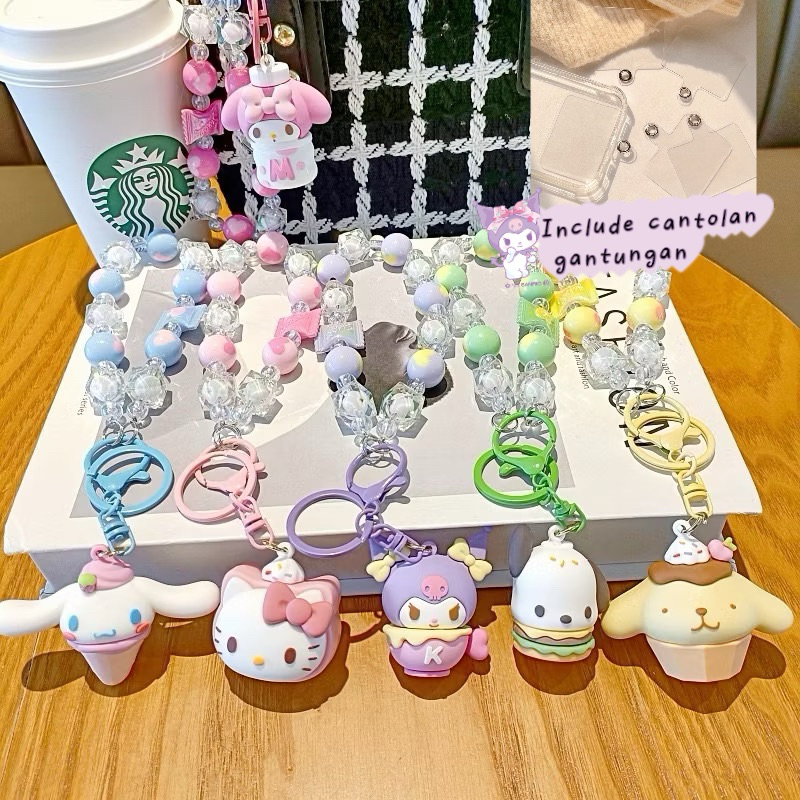 Jual Gantungan HP Bracelet Sanrio | Strap Phone Manik Manik | Gantungan ...