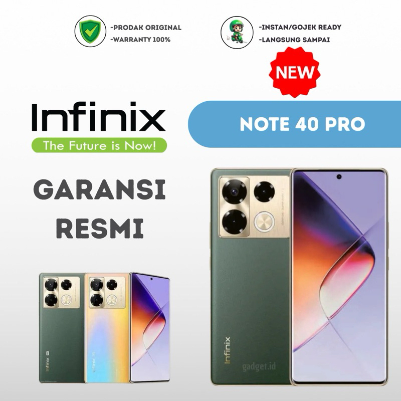 Jual INFINIX NOTE 40 Pro 5G & 4G 8/256 Garansi resmi free magcharge Up to 16GB Extended Ram ...