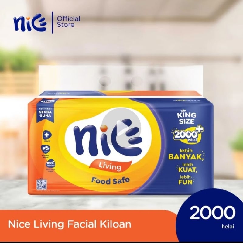 Jual NICE Facial tissue 1000 GR 2PLY JUMBO SIZE | Shopee Indonesia
