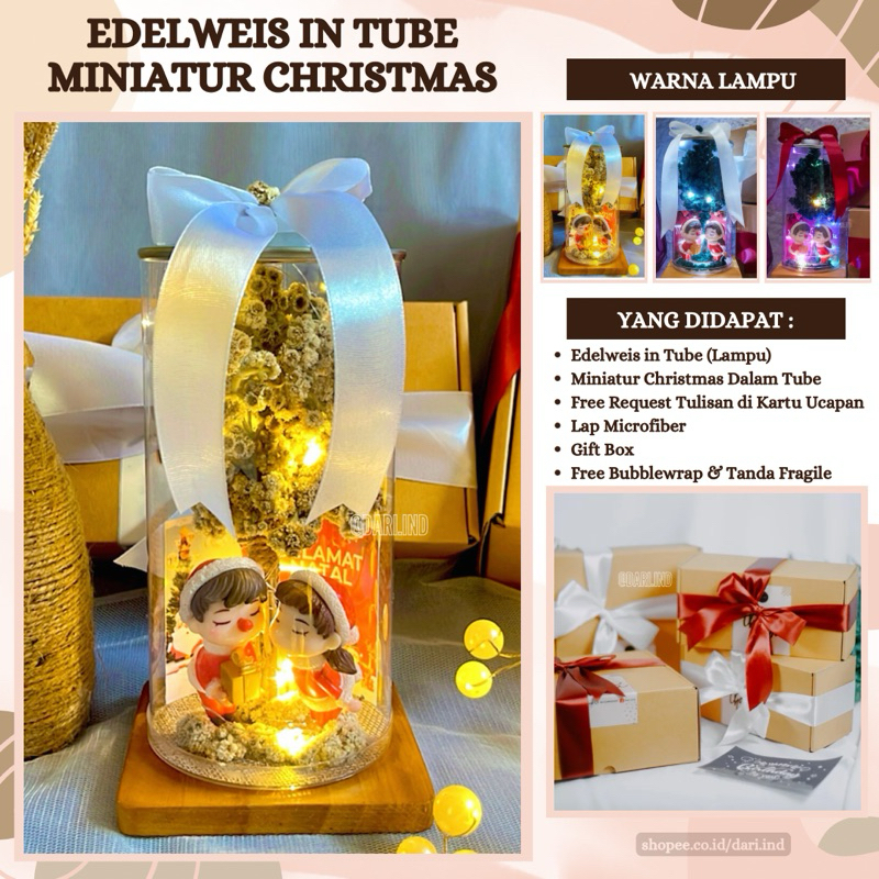 Jual KADO NATAL Pasangan Miniatur Christmas In Tube / Hadiah Natal ...
