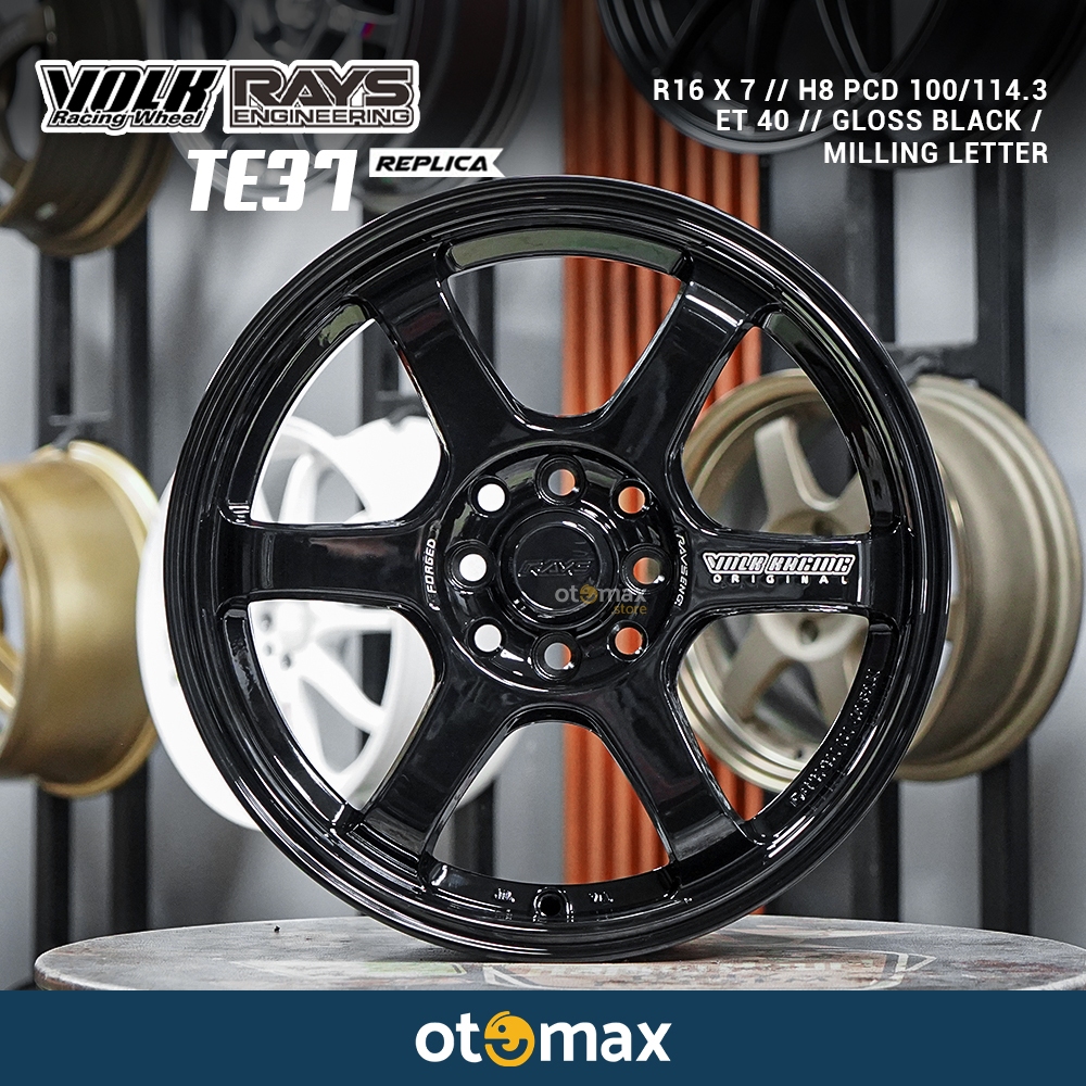 Jual Velg Mobil Volk Rays TE37 Ring 16 Gloss Black Milling Letter | Shopee Indonesia