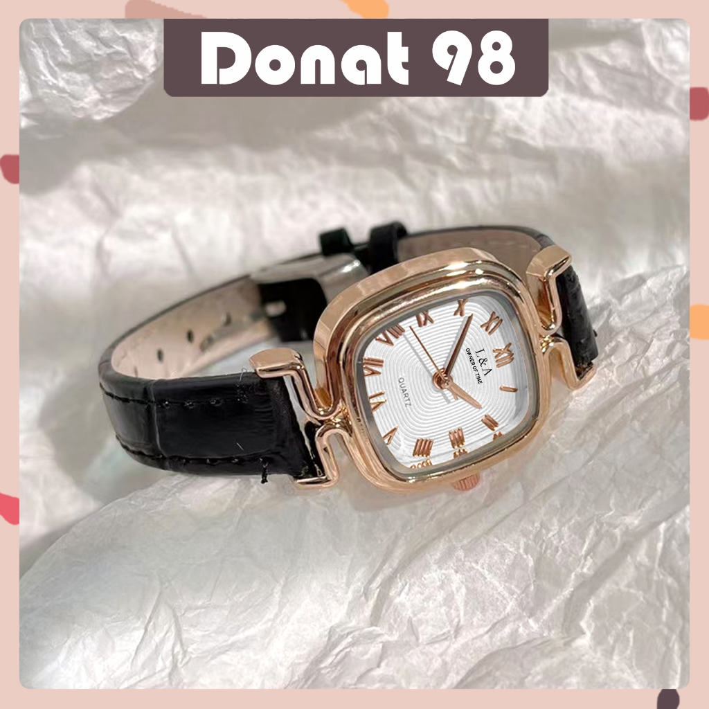 Jual Jam Tangan Wanita Gaya Sederhana Dial Kotak Strap Pu Leather Croco ...