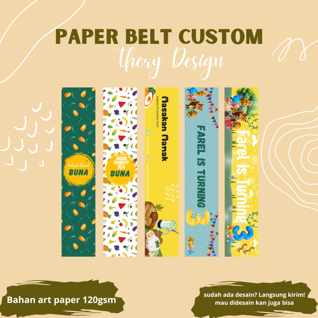 Jual Paper Belt Custom Untuk Jualan | Paper Belt Ulang Tahun | Paper ...