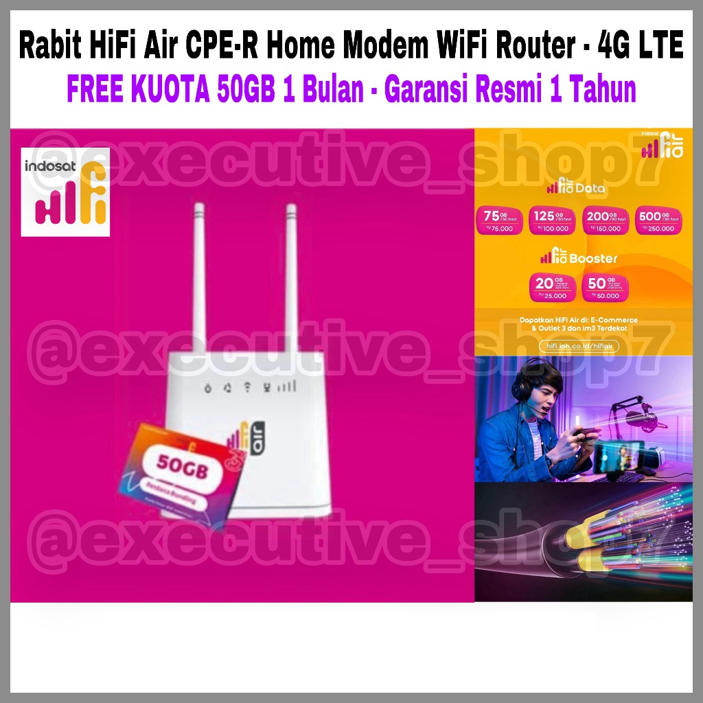 Jual Rabit HiFi Air CPE-R Home Modem WiFi Router - 4G LTE - FREE KUOTA 50GB 1 Bulan - Garansi ...