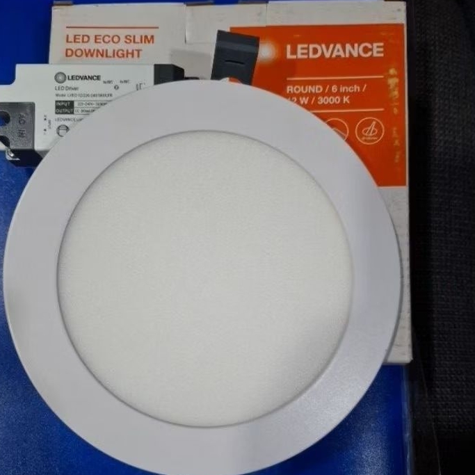 Jual lampu downlight led eco slim ledvance 6inc 12w 3000k (warm white ...