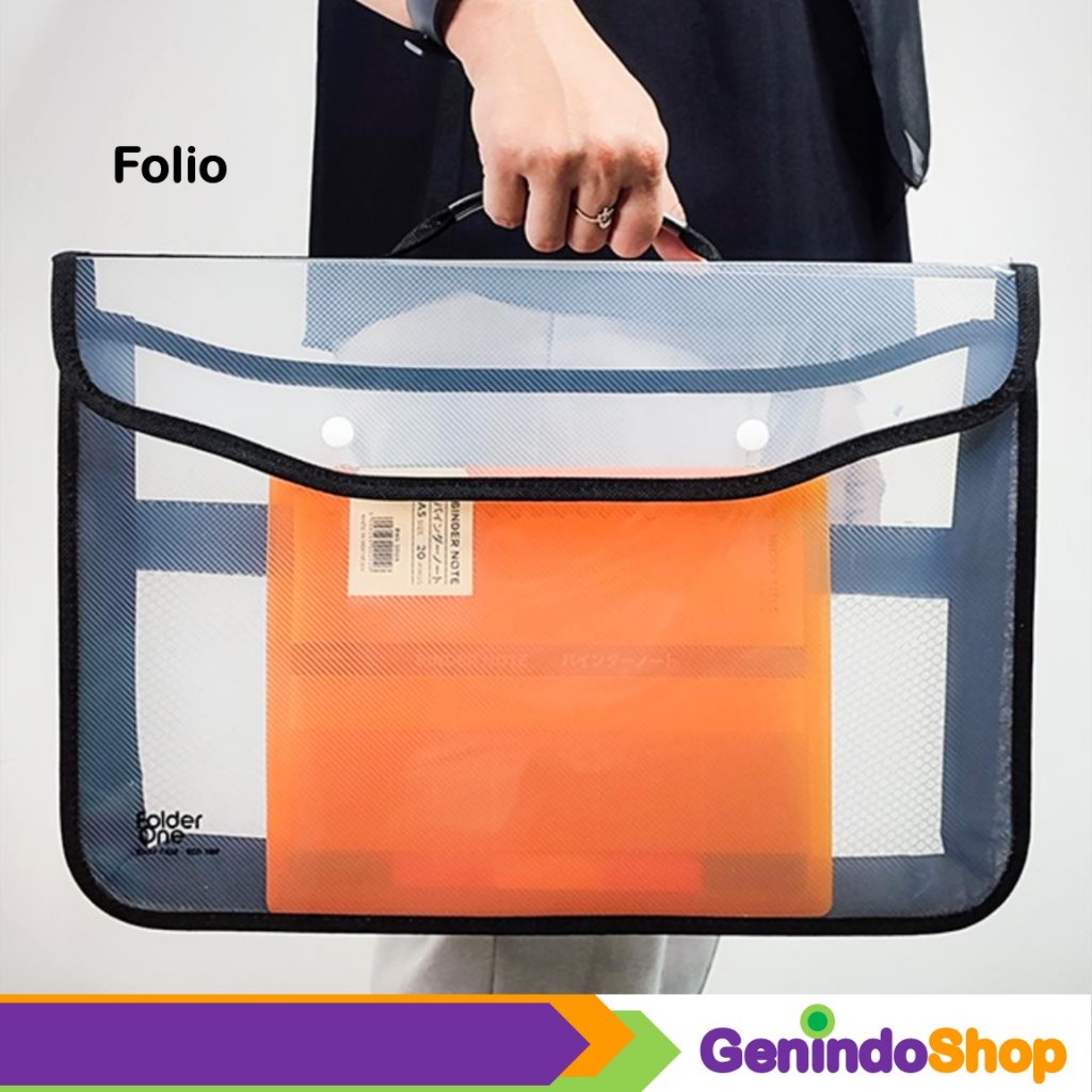 Jual Map Plastik School Bag / Briefcase F4 (Folio) Folderone | Shopee ...