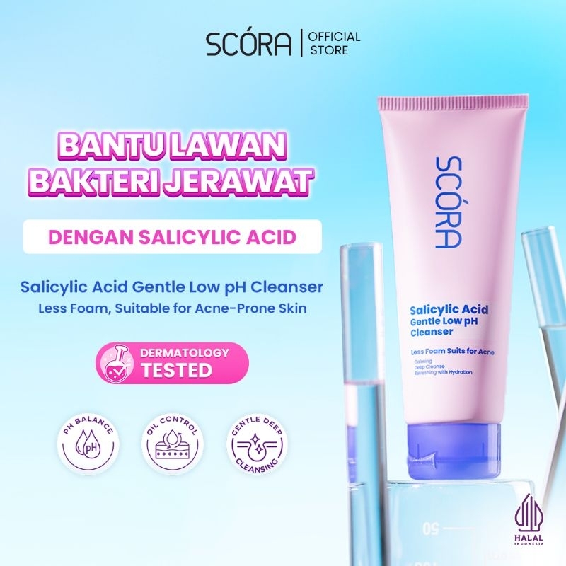 Jual [Hero] SCORA Salicylic Acid Gentle Low pH Cleanser Sabun Cuci Muka ...