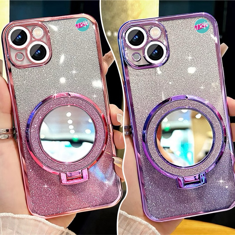 Jual JRYU Samsung Mirror With Stand Holder Softcase Samsung A16 A06 A12 M12 A03S A02S A03 A04S ...