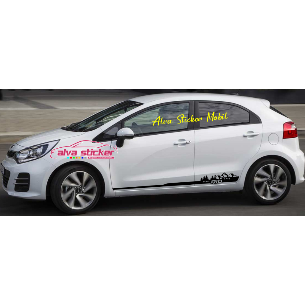 Jual sticker stiker kia rio stiker rio list cutting side body mobil kia ...