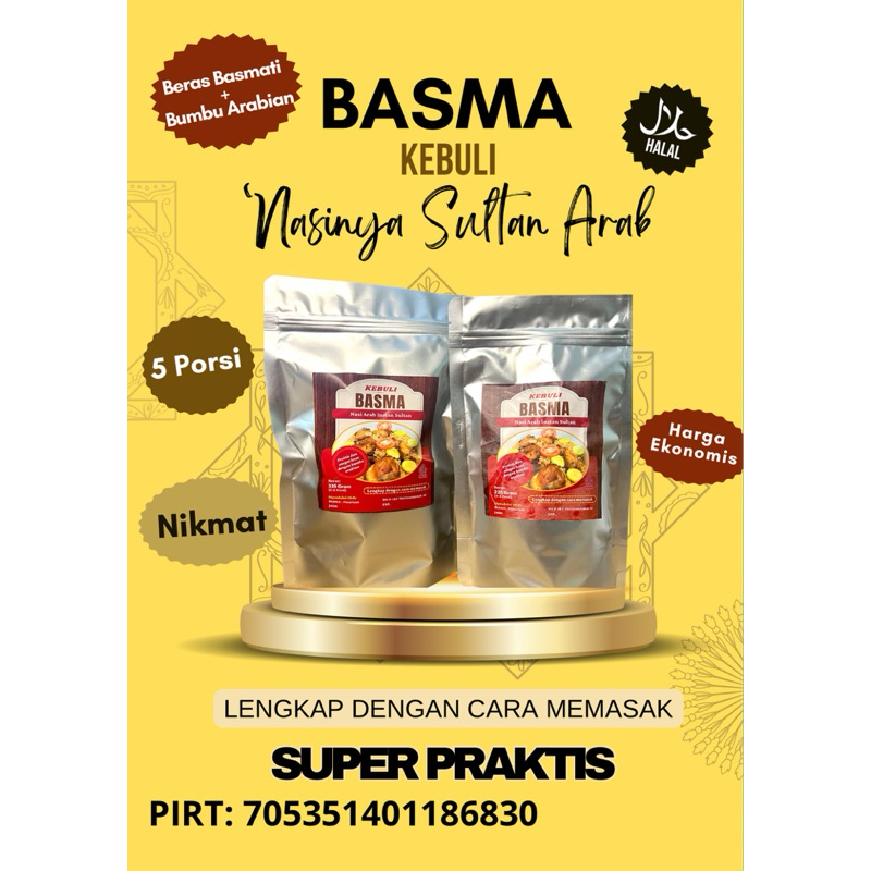 Jual Basma Kebuli Instan 6 Porsi dan 4 Porsi Beras Basmati Bumbu ...