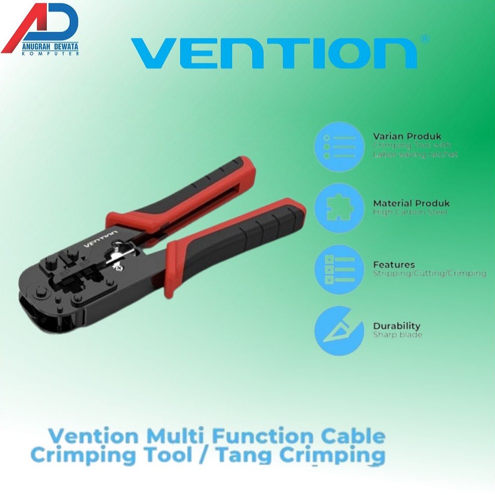 Jual Vention Tang Crimping Tool LAN Network Cable 6P 8P RJ45 / Tang ...