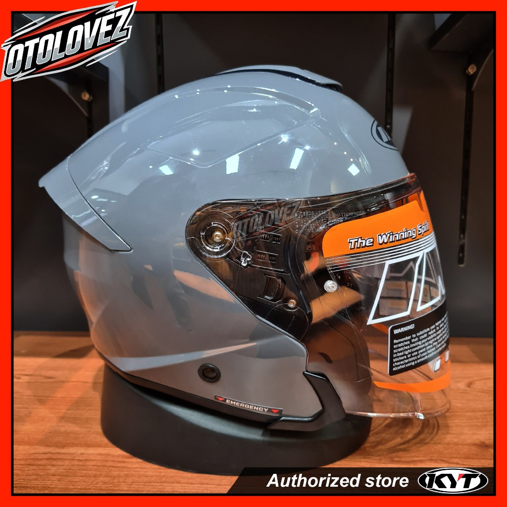 Jual HELM INK TERRA 2 SOLID GREY (INCLUDE SPOILER) | Shopee Indonesia