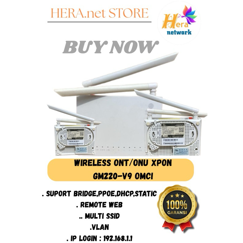 Jual Ont/Onu Wireless Xpon GM220-V9 Suport Omci - dengan adaptor | Shopee Indonesia