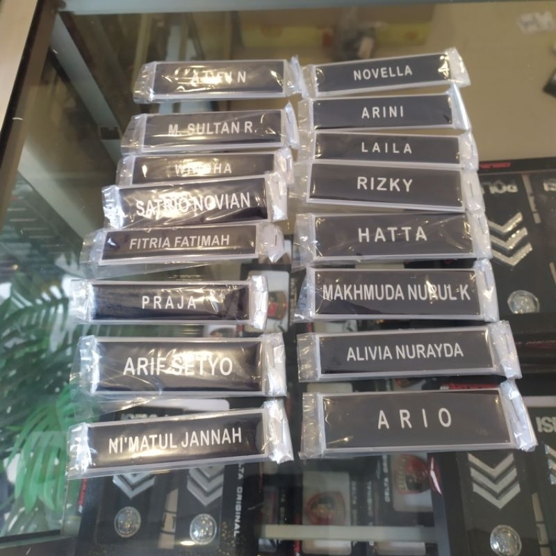 Jual Name tag / papan namaa / request nama / perwira / bintara / asn ...