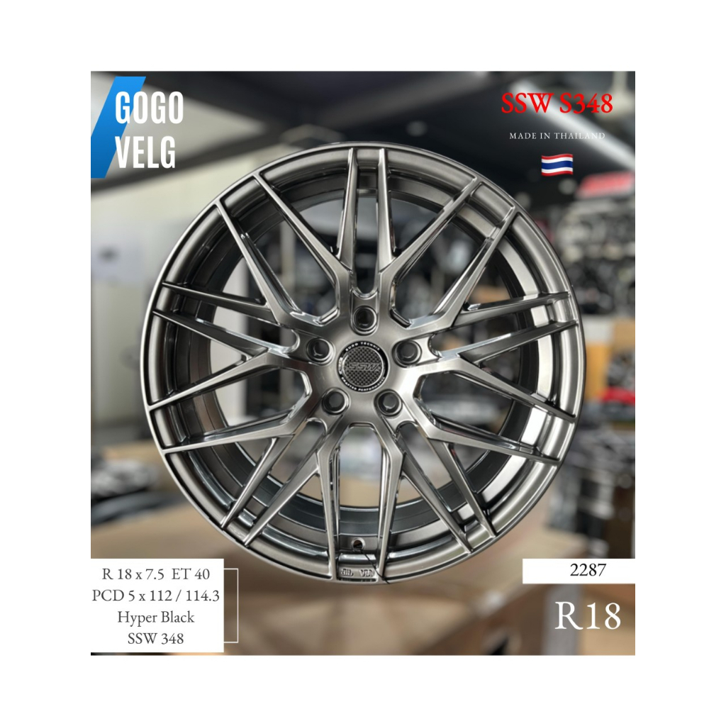 Jual Velg R18 ORI SSW PCD 5X112/114,3 Lebar 7,5 ET40 Hyper Black Innova ...