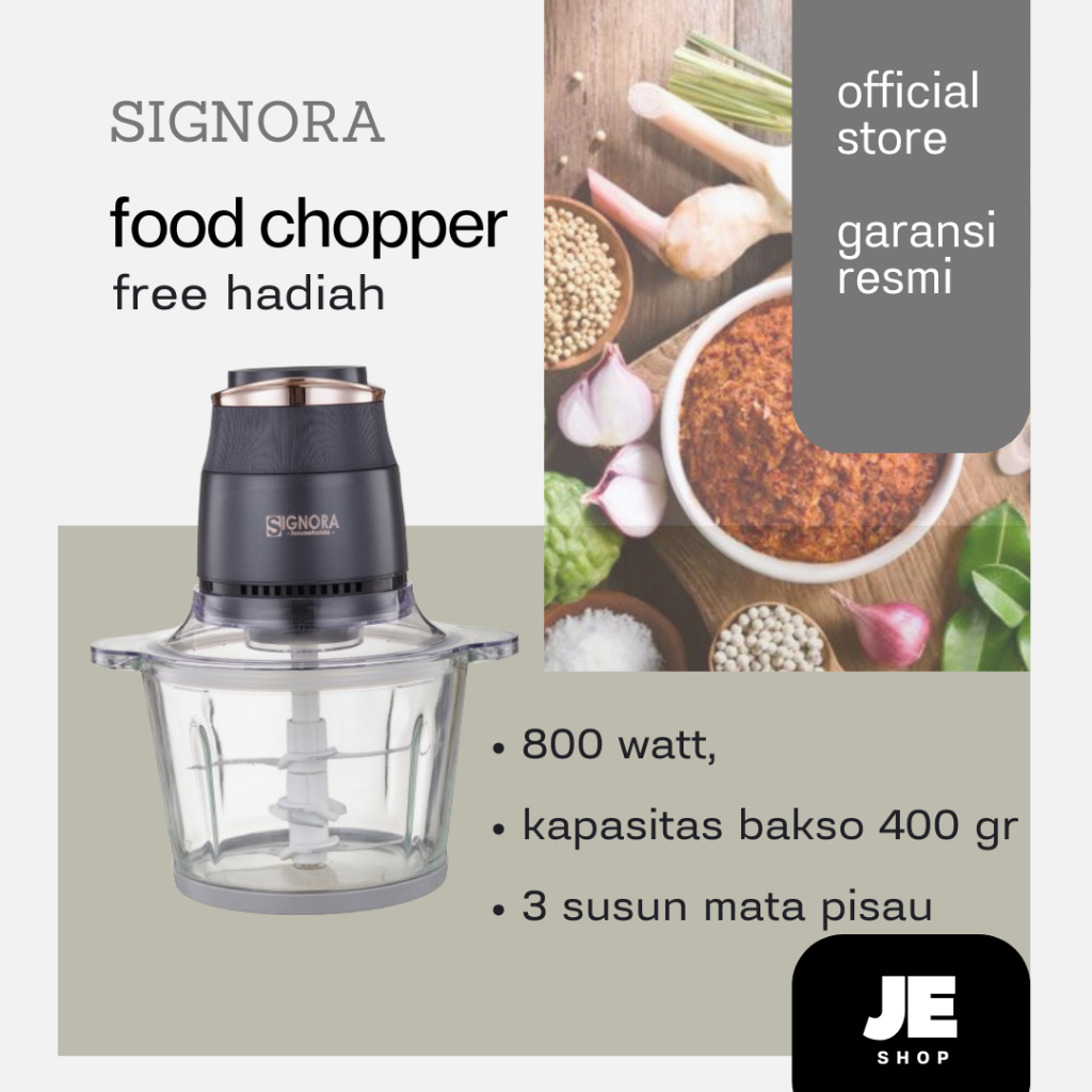 Jual Signora Food Chopper (Cocok Untuk Proses Bakso Kapasitas 400 Gr ...