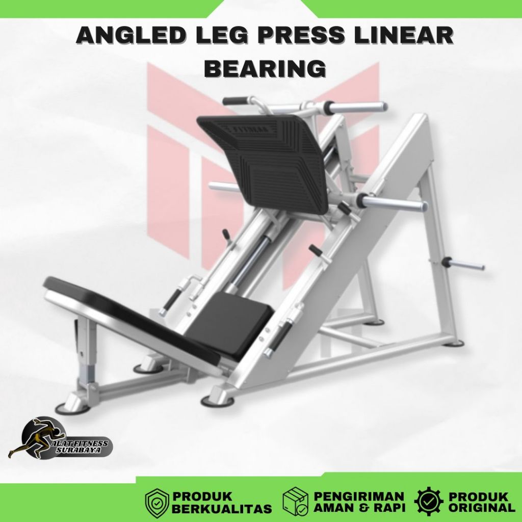 Jual Jual Alat Fitness Komersil Angled Leg Press Linear Bearing ...