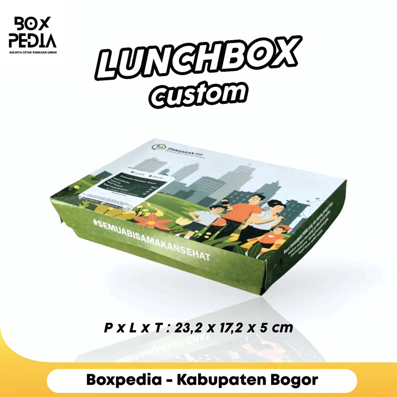 Jual Lunch Box Kraft Custom Full Color - Desain Merek Sendiri | Shopee ...