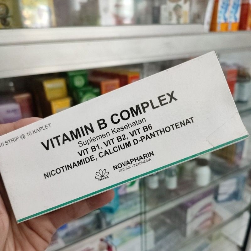Jual Vitamin B Complex BOX isi 10 strip 100 tab Novapharin Kimia Farma ...