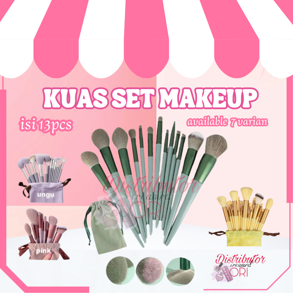 Jual Kuas Set Makeup 13pcs kosmetic Brush set [SET KUAS MAKE UP ISI 13 ...