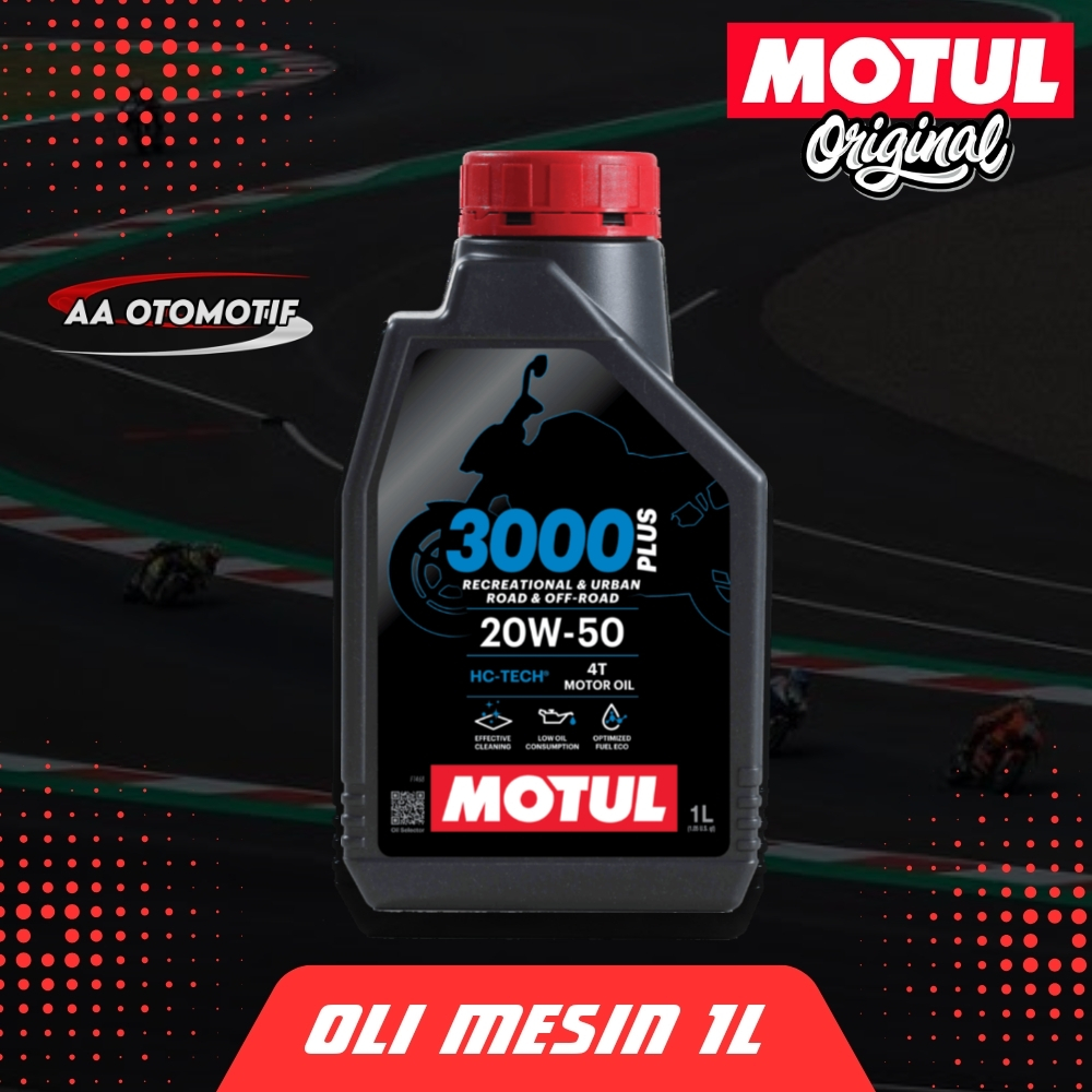 Jual MOTUL 3000 PLUS 10W40 / 15W50 / 20W50 1L & 800ML OLI MOTOR MANUAL ...