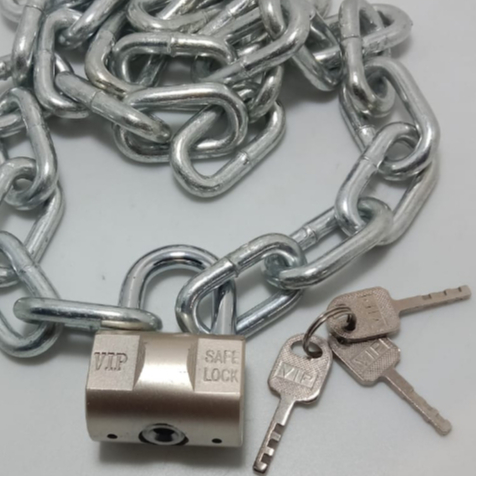 Jual Paket Rantai Besi Kapal 6mm + Gembok 40mm | Shopee Indonesia