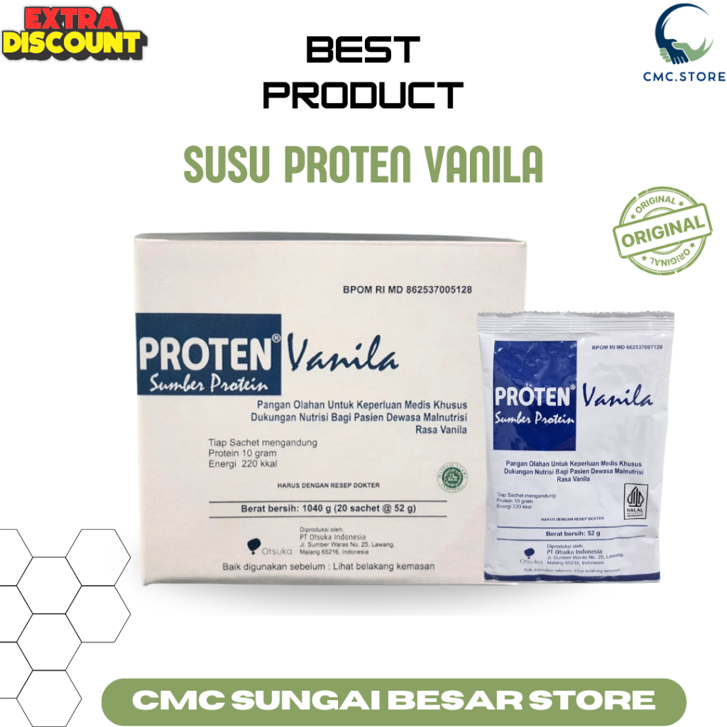 Jual Susu Proten Vanila Sumber Protein | Shopee Indonesia
