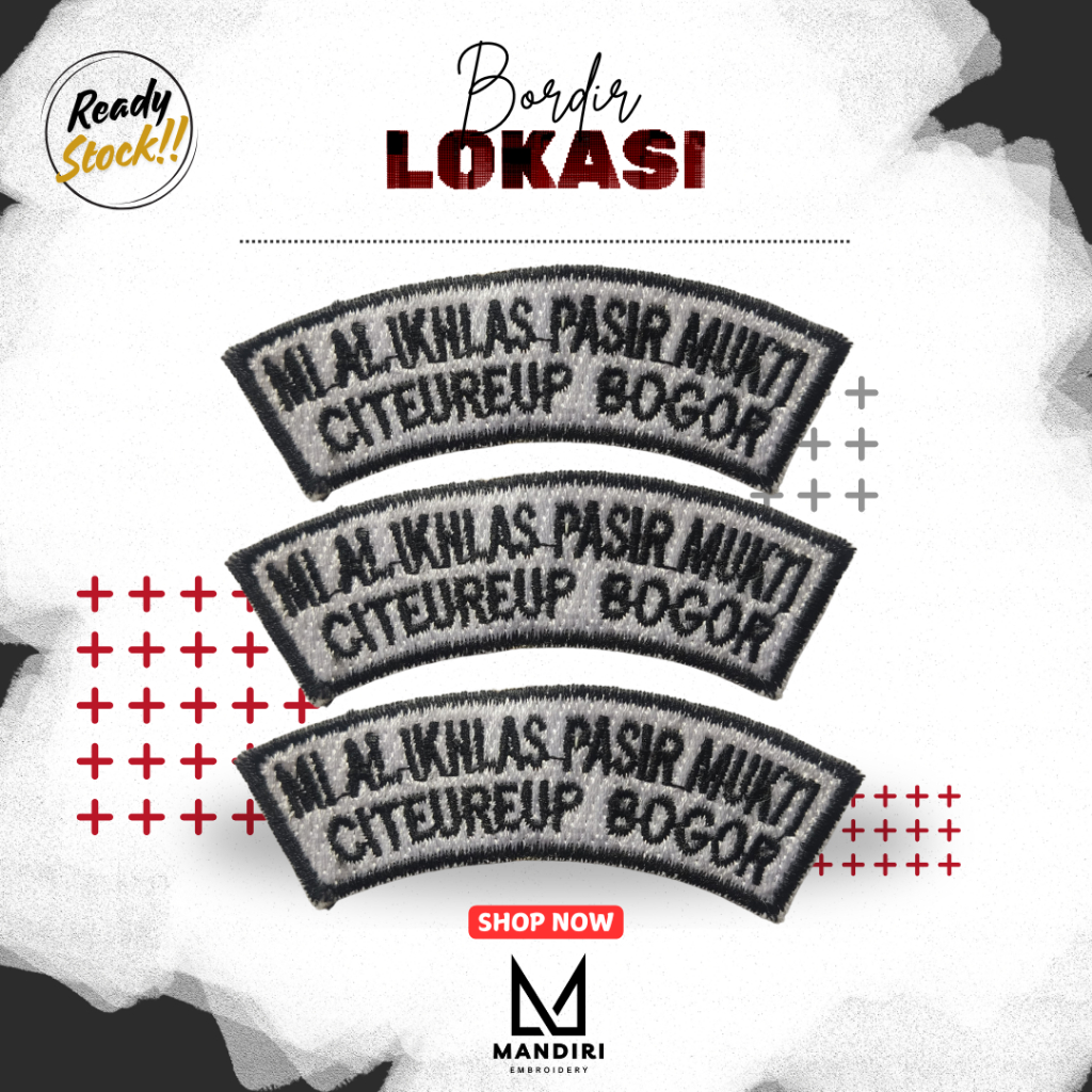 Jual LOKASI SEKOLAH, BORDIR LOKASI, LOGO BORDIR, NAMA SEKOLAH min 100 ...