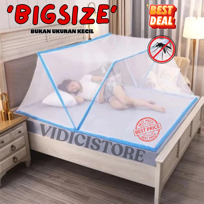 Jual Kelambu Kotak Lipat Ukuran 80x190cm Portable/Kelambu Tidur Anti ...