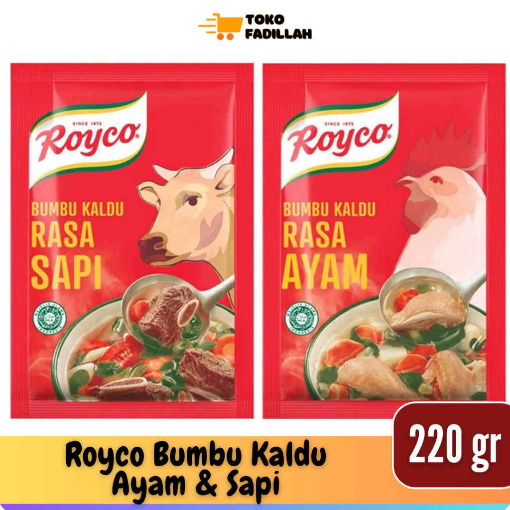 Jual ROYCO Bumbu Kaldu Rasa Ayam & Sapi 220 gr - Penyedap Masakan ...