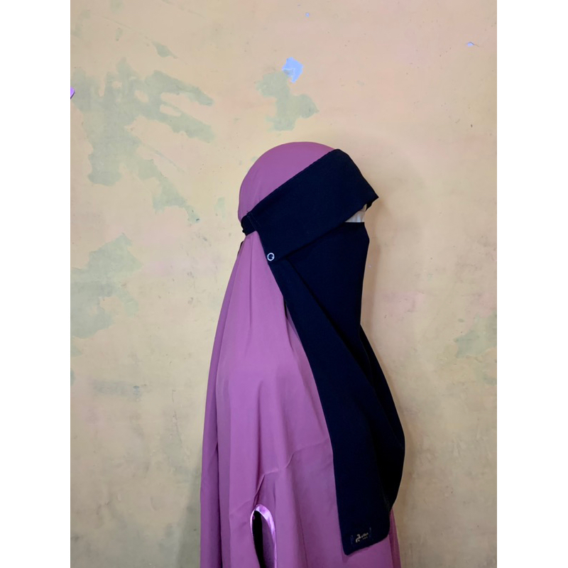 Jual CADAR poni kancing NIQAB poni kancing kekinian siffon silky ...