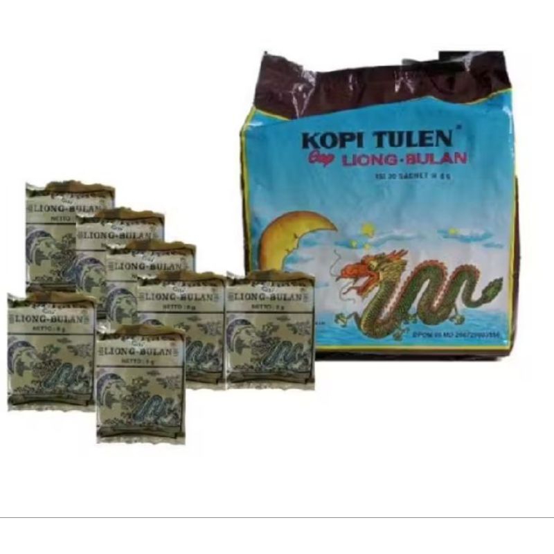 Jual kopi LIONG BULAN TANPA GULA isi 8 gram x 30 sachet | Shopee Indonesia