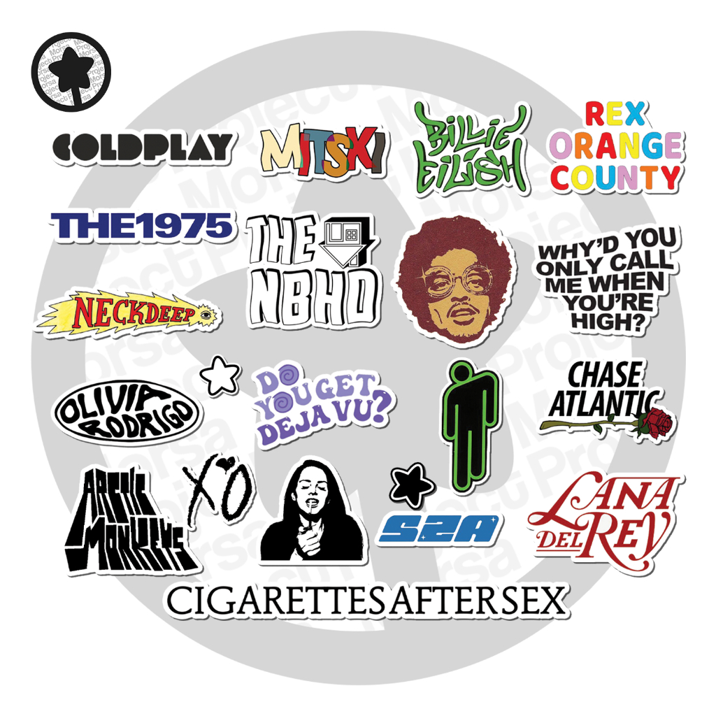 Jual STICKER PACK BAND AESTHETIC PLAYLIST | STIKER CASE HP LAPTOP ...