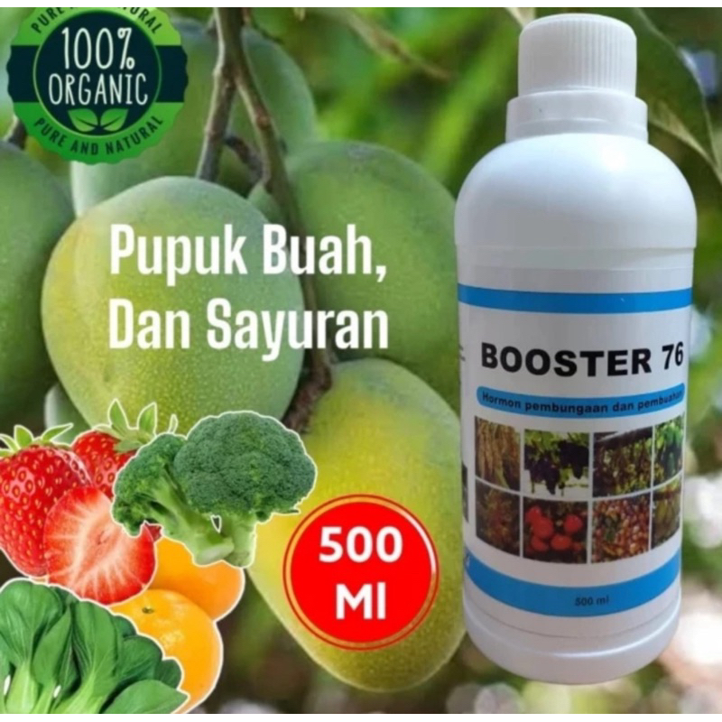 Jual pupuk booster 76 kemasan 500ml pupuk pelebat buah dan mempercepat tumbuh buah | Shopee ...
