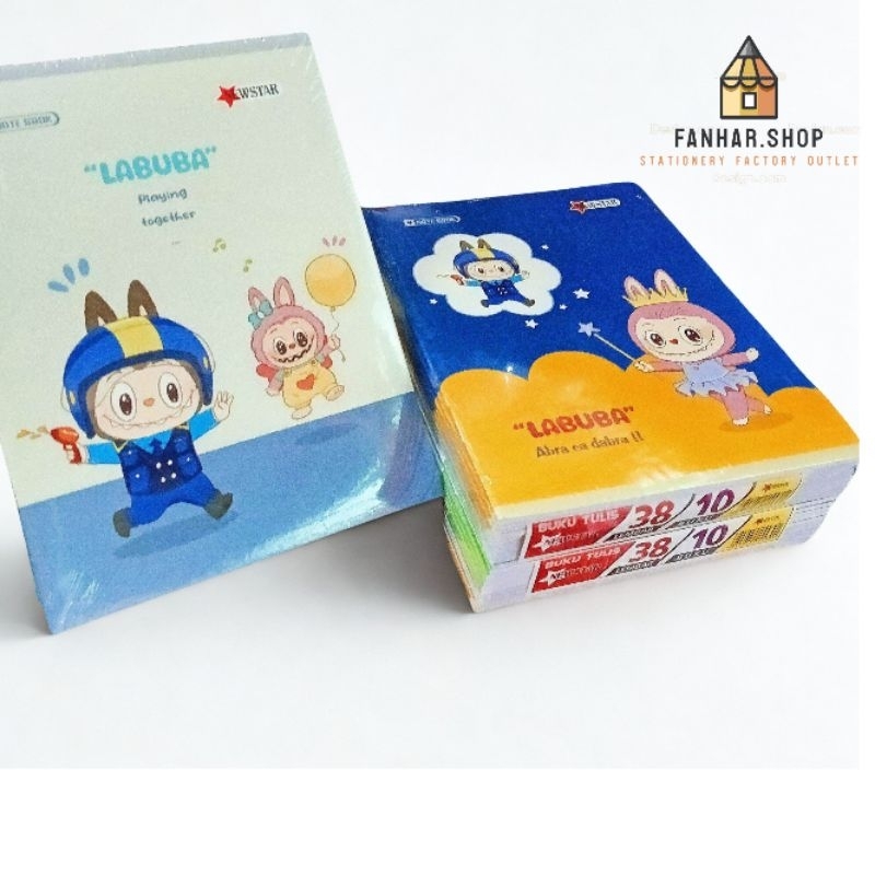 Jual Buku Tulis Gambar Labubu 38 Lembar Newstar 1 pak isi 10 buku ...