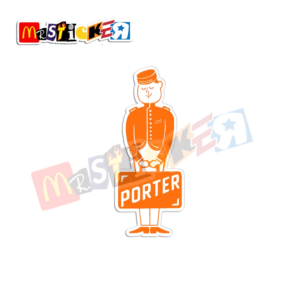 Jual sticker Porter yoshida company tokyo japan graphic logo diecut ...