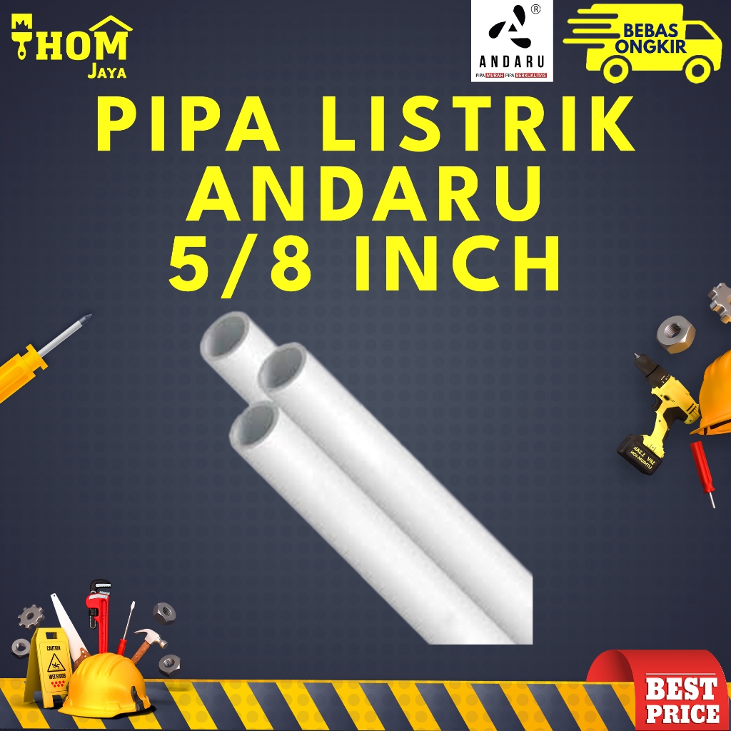 Jual PIPA LISTRIK 5/8 INCH (20 MM) - ANDARU CONDUIT LITE | Shopee Indonesia