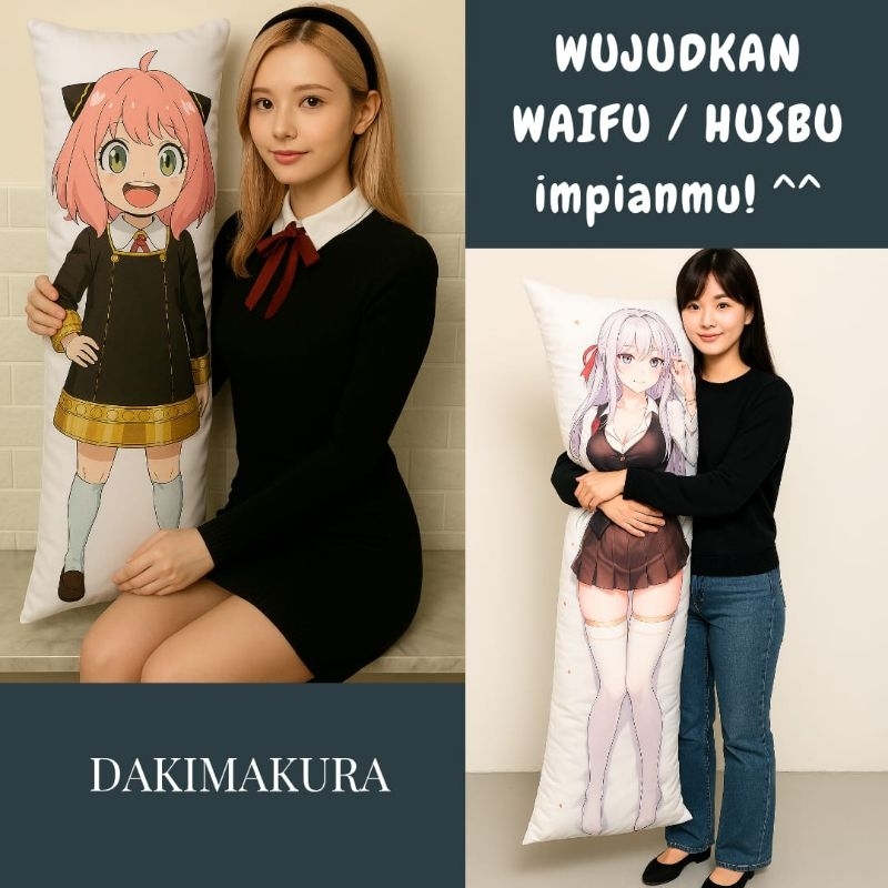 Jual DAKIMAKURA ANIME Sarung Bantal Waifu Husbu design Custom, bisa ...