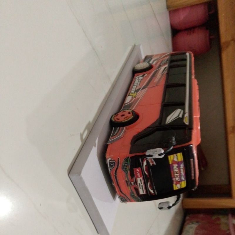 Jual miniatur bus plastik medium sudah modif | Shopee Indonesia