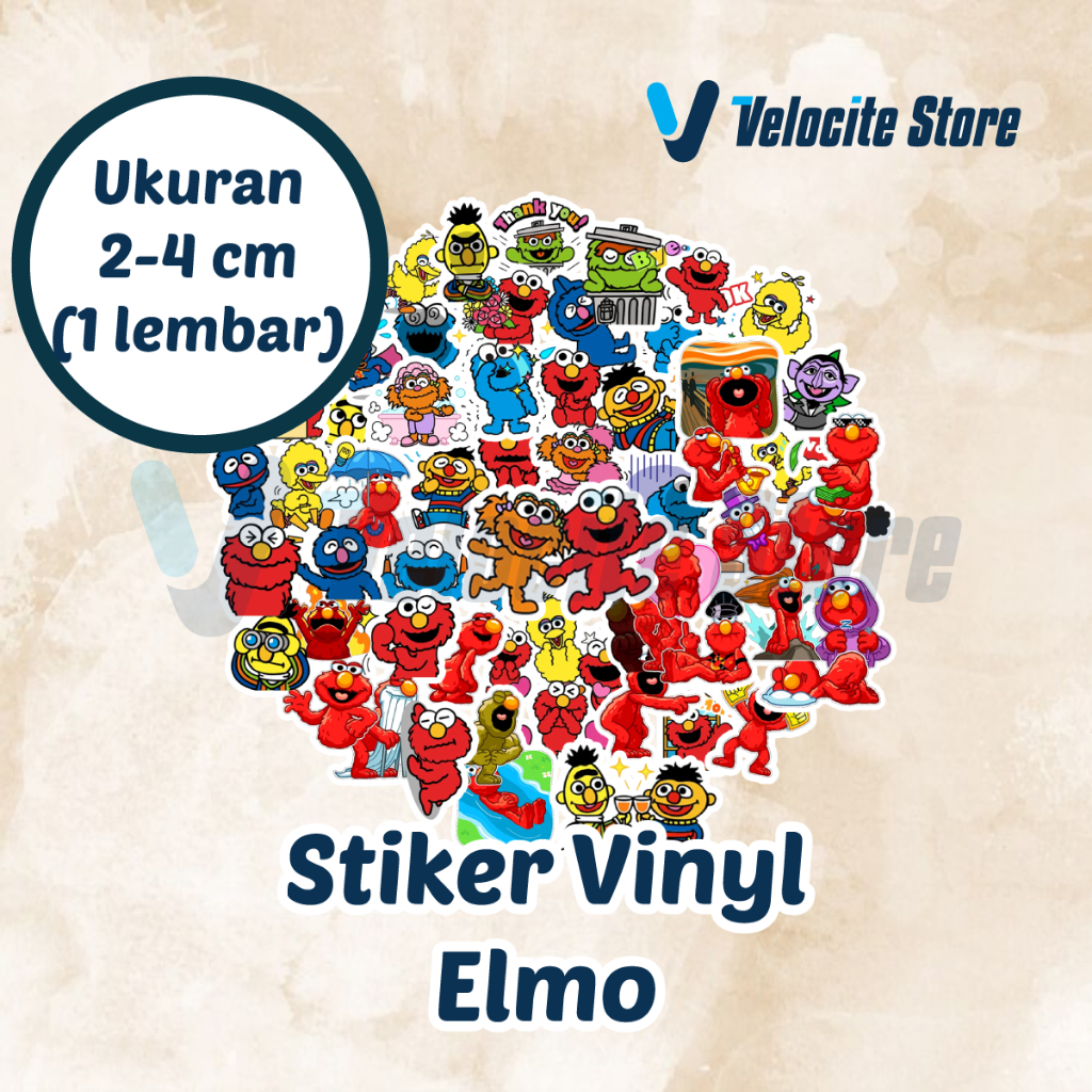 Jual Stiker Vinyl Elmo Ukuran 2-4 cm (1 lembar) | Shopee Indonesia