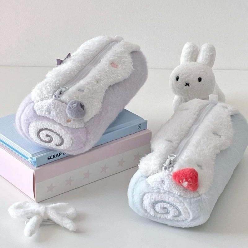 Jual Kotak Pensil Pencil Case Roll Cake Theme Fluffy Lembut Stationary ...