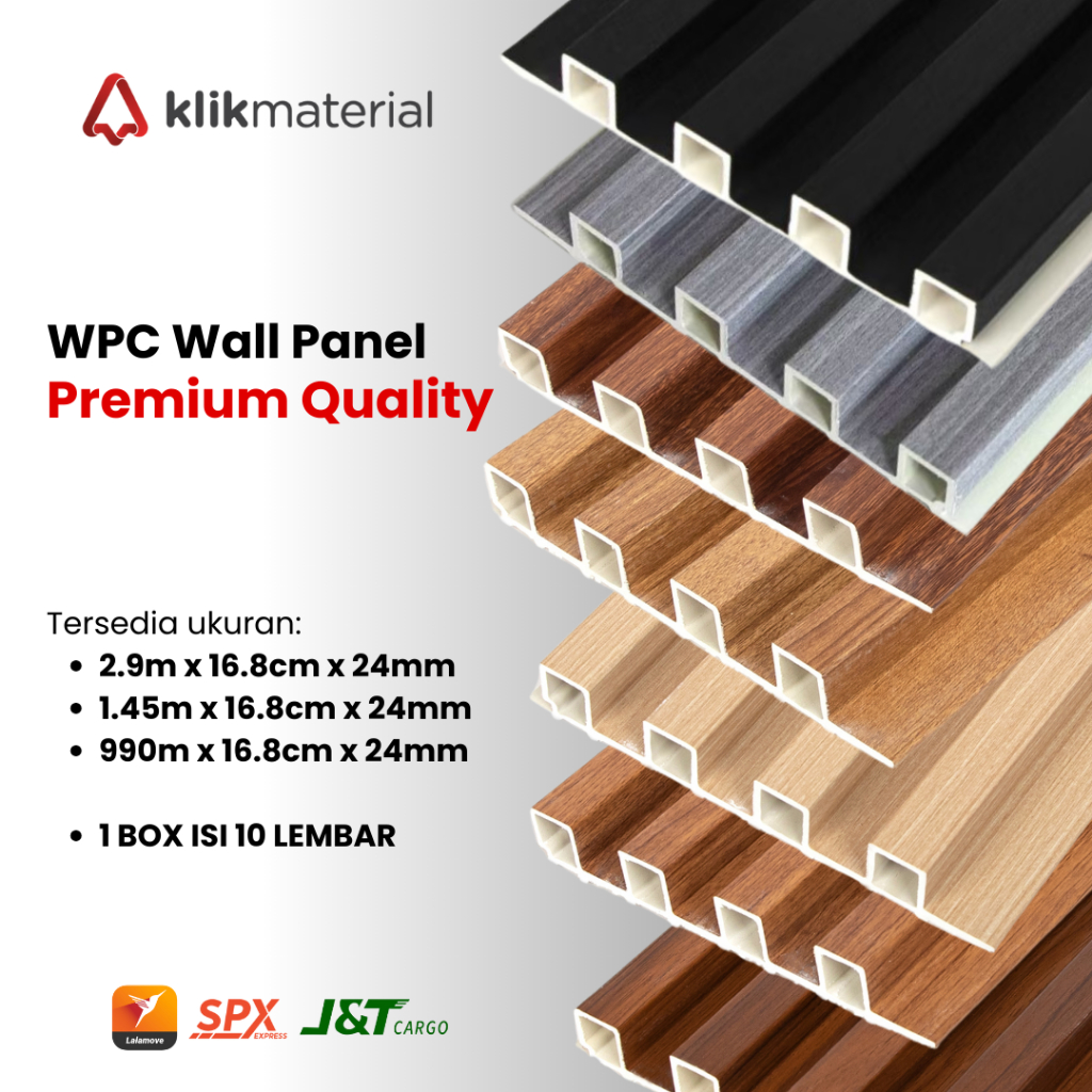 Jual Flute WPC Wall Panel 1 Meter / Wallpanel Kotak / Wallpanel Dinding / Wood PVC Panel Motif ...