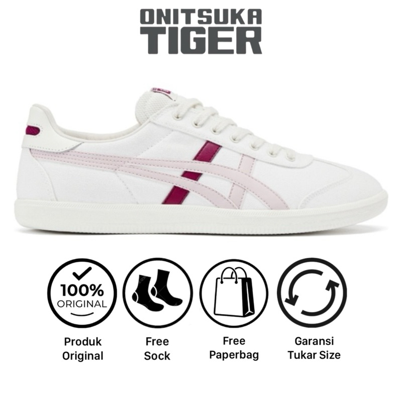 Jual Sepatu wanita onitsuka tiger original tokuten white rose red // free paperbag | Shopee ...