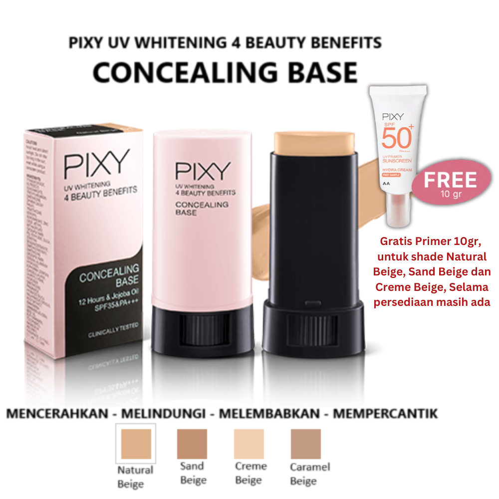Jual Pixy UV Whitening 4 Beauty Benefits Concealing Base 01 Natural ...